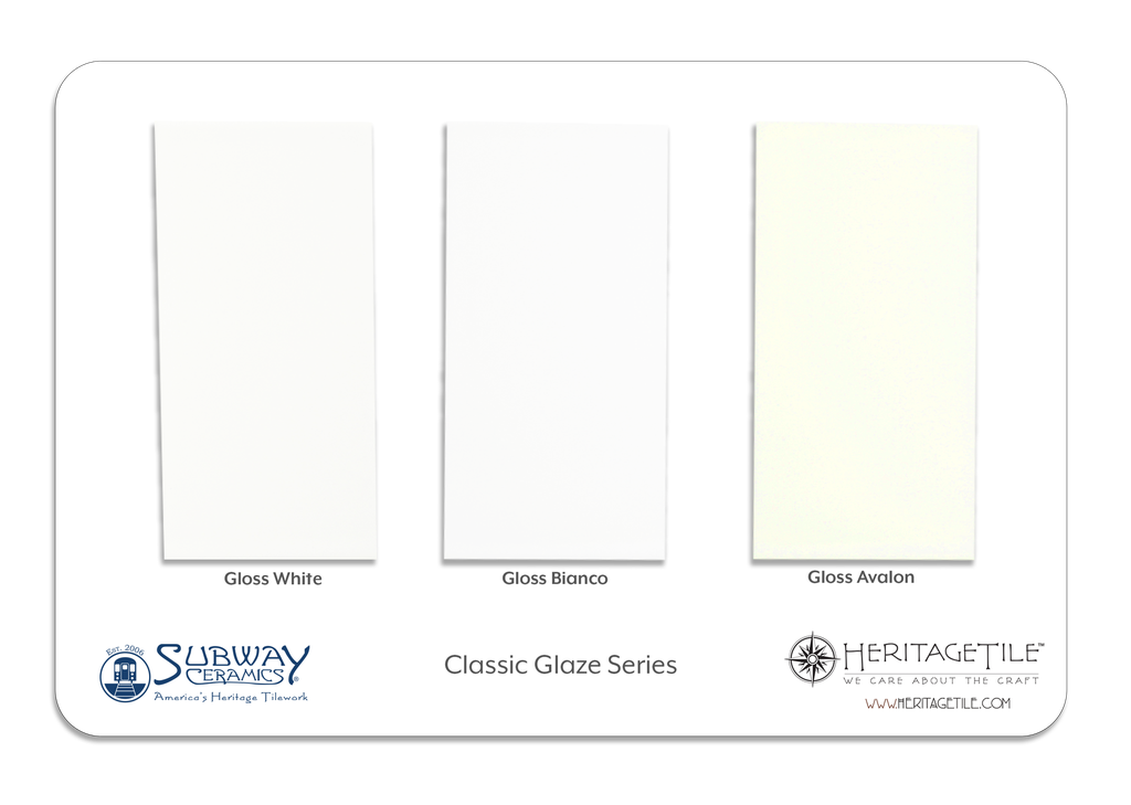 Subway Tile | Sample Card - Classic Gloss Whites